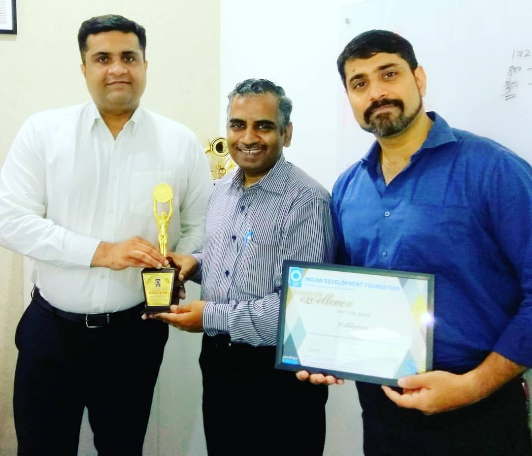 INDIAN DEVELOPMENT FOUNDATION: IDF CSR Award 2017 to Halliburton...