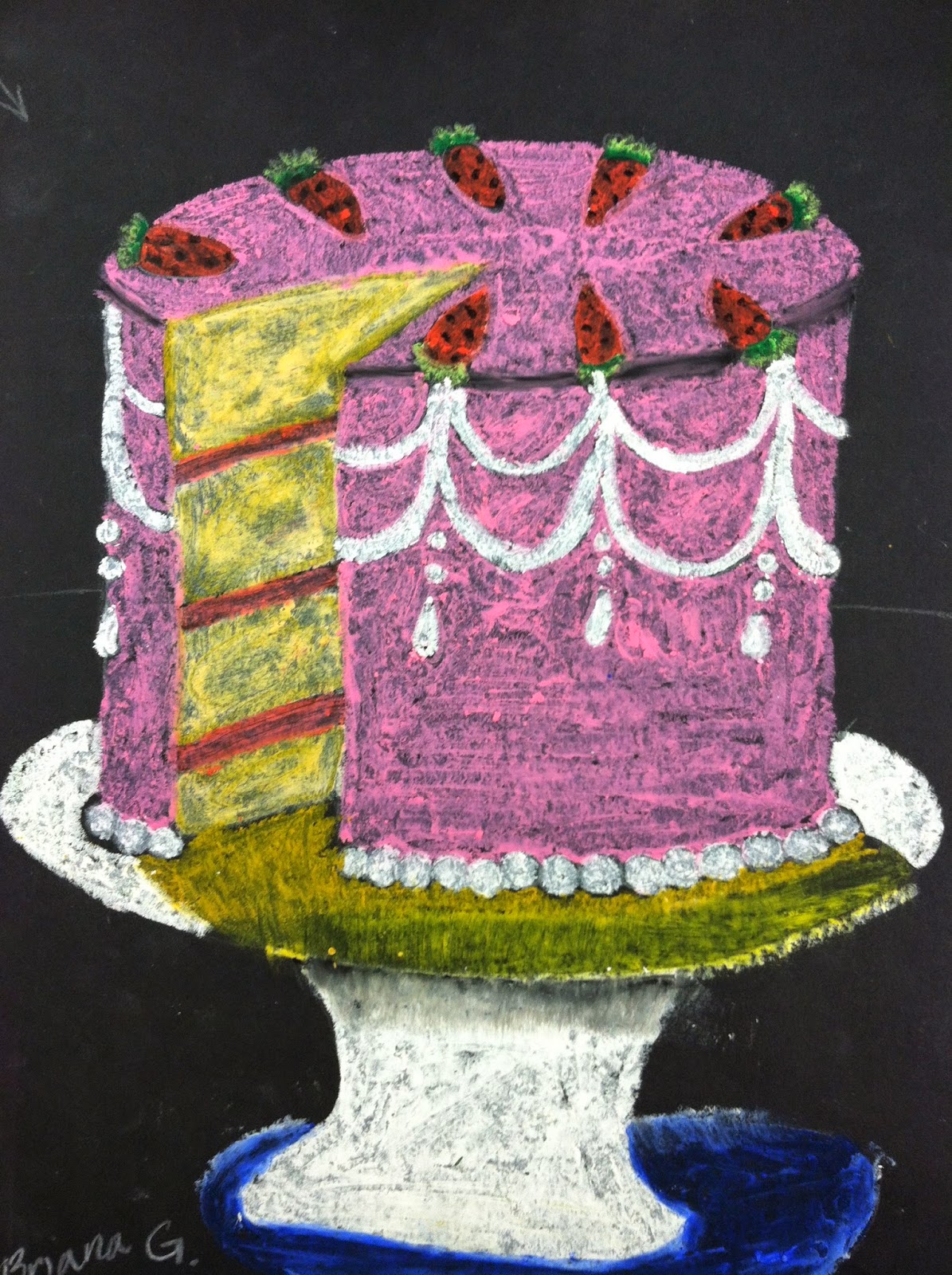 Mrs. Wille's Art Room: Oil pastel desserts inspired by Wayne Thiebaud