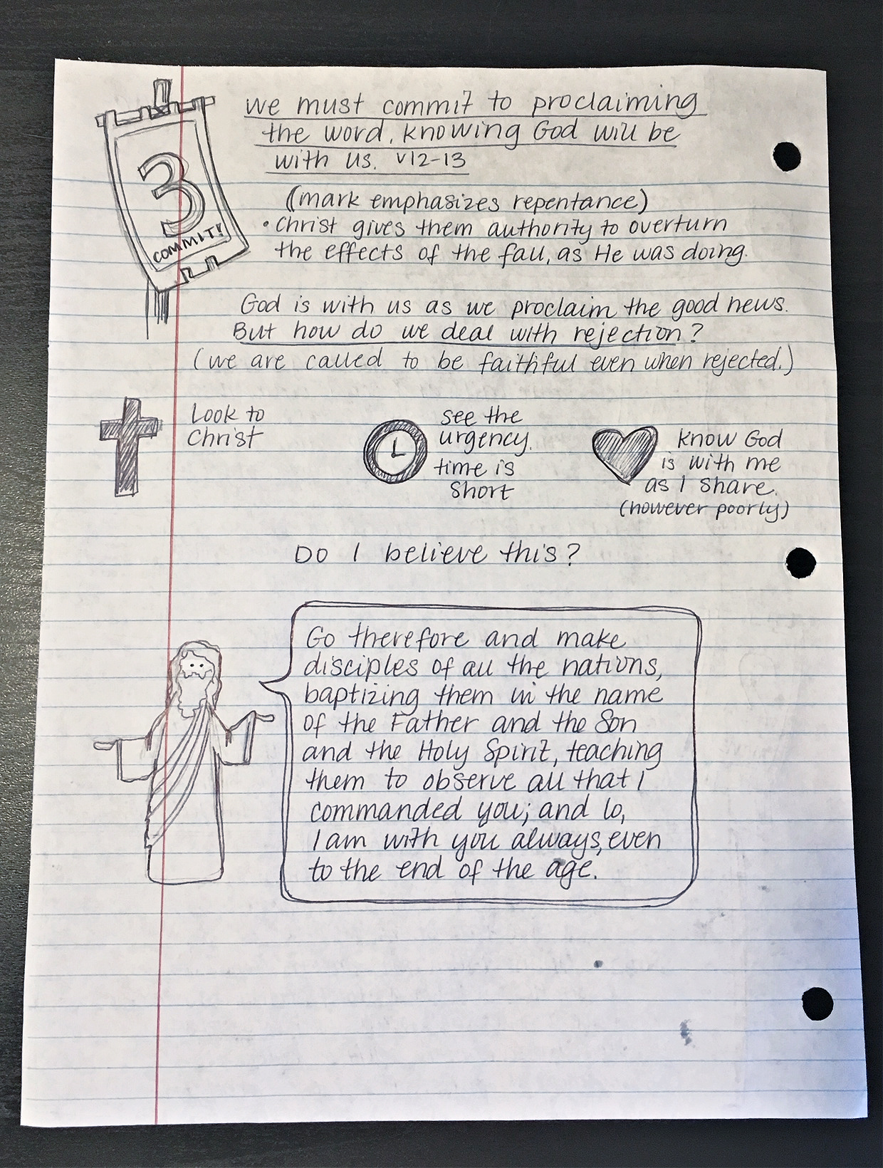 Stone Soup for Five: {Sermon Notes & Doodles} Mark 6:7-13