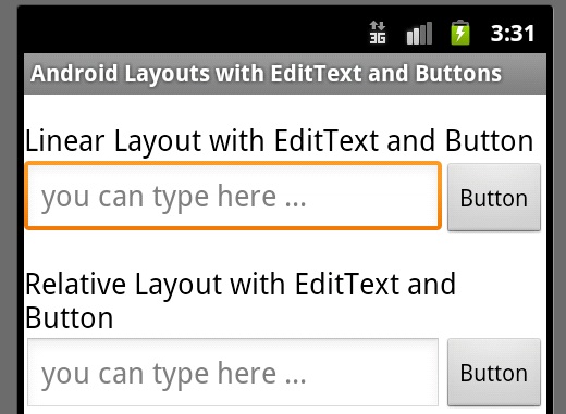 Programmers Sample Guide Help Is On The Way Android Place Button Next To Edittext On The Same Line