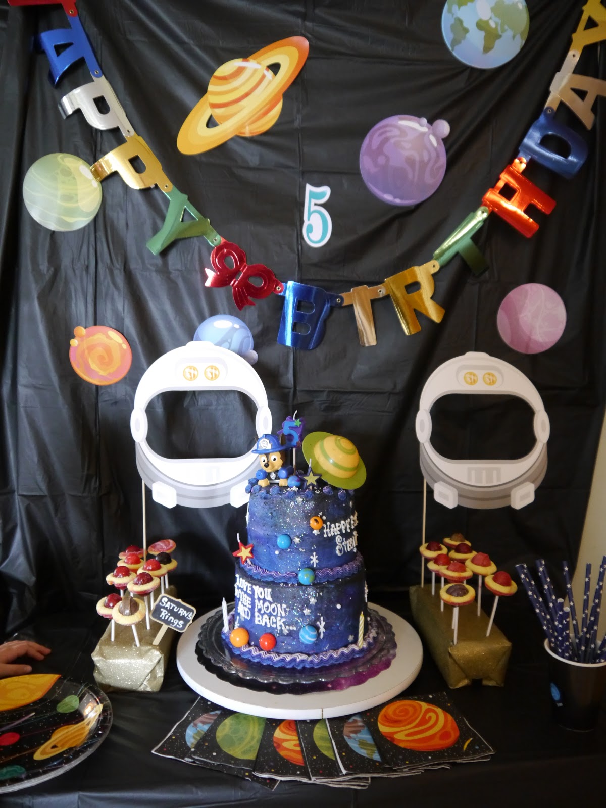 Suzy Homefaker: Galaxy Cake with Planets inside!! Solar System Birthday ...