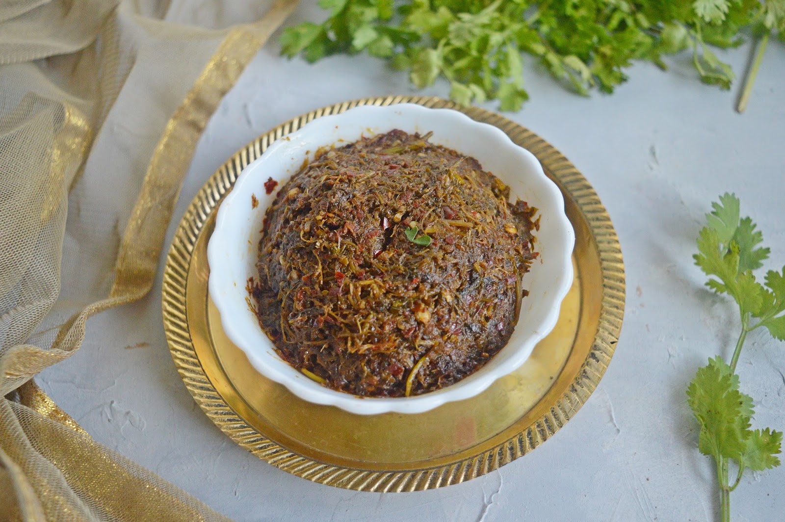 Kothamalli thokku| Coriander Leaves Thokku - Cook with Sharmila