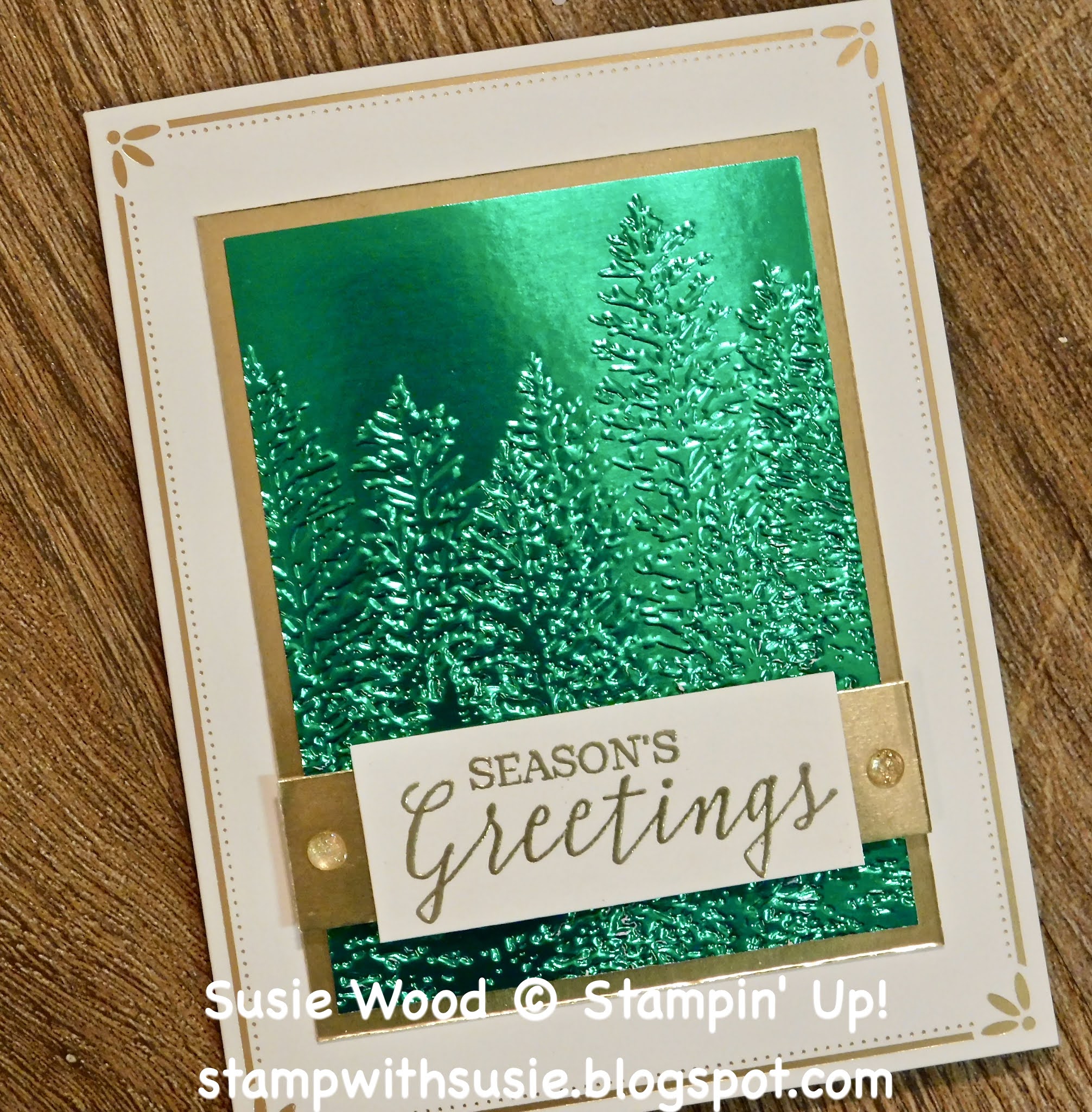 Stamp with Susie: Stampin' Up! Evergreen Forest Embossing Folder