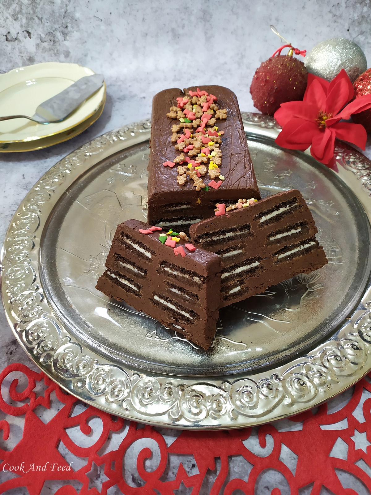 Κορμός με μπισκότα oreo/Oreo Cookie Log | Cook And Feed