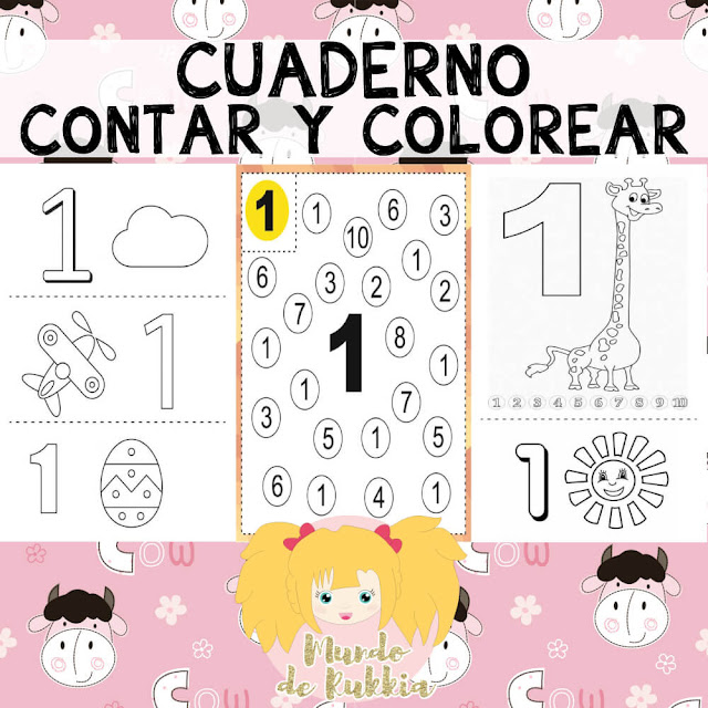 Cuaderno para Contar y Colorear | Mundo de Rukkia