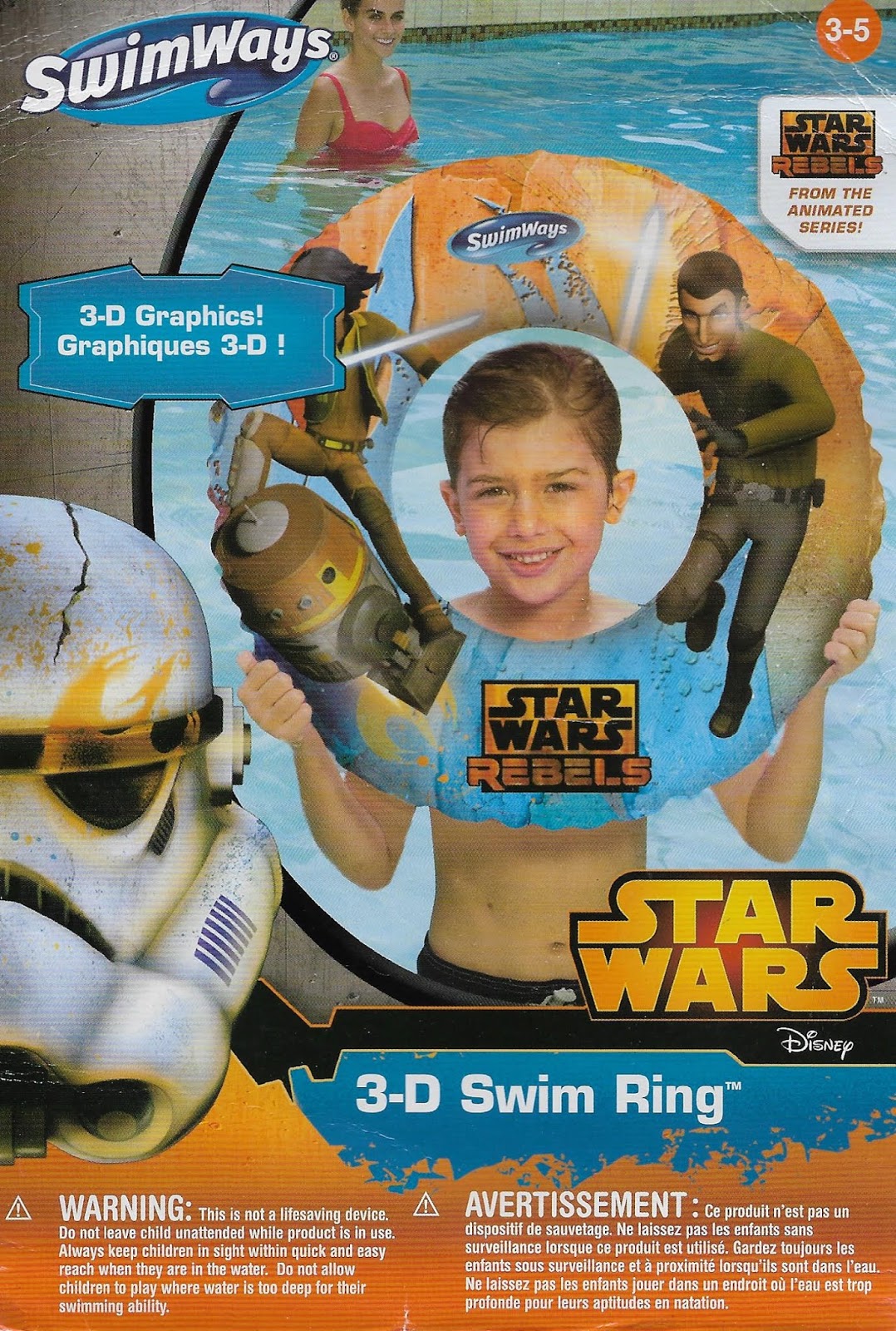 SwimWays Star Wars Rebels Inflatable Swimming Float Ring 60cm (SW10)
