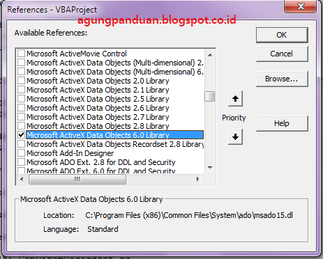 VBA EXCEL UNTUK IMPORT DATABASE DARI ADODB, MYSQL, SQL SERVER DAN ...