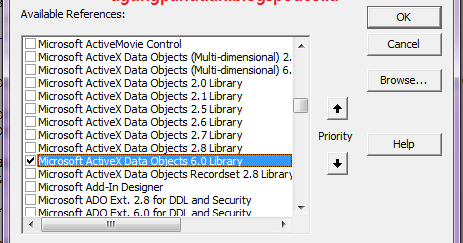 VBA EXCEL UNTUK IMPORT DATABASE DARI ADODB, MYSQL, SQL SERVER DAN ...