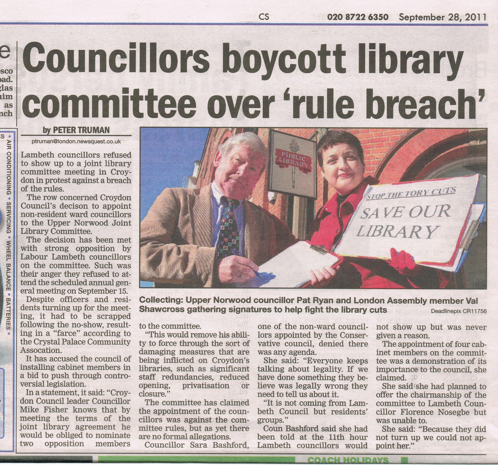 Save Croydon Libraries Campaign: Controversy over Upper Norwood library ...