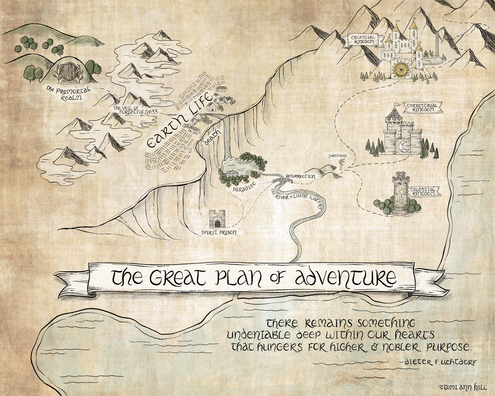 The Hobbit Map Of Bilbos Journey