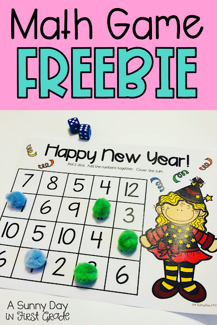 Happy New Year Math Freebie | A Sunny Day in First Grade