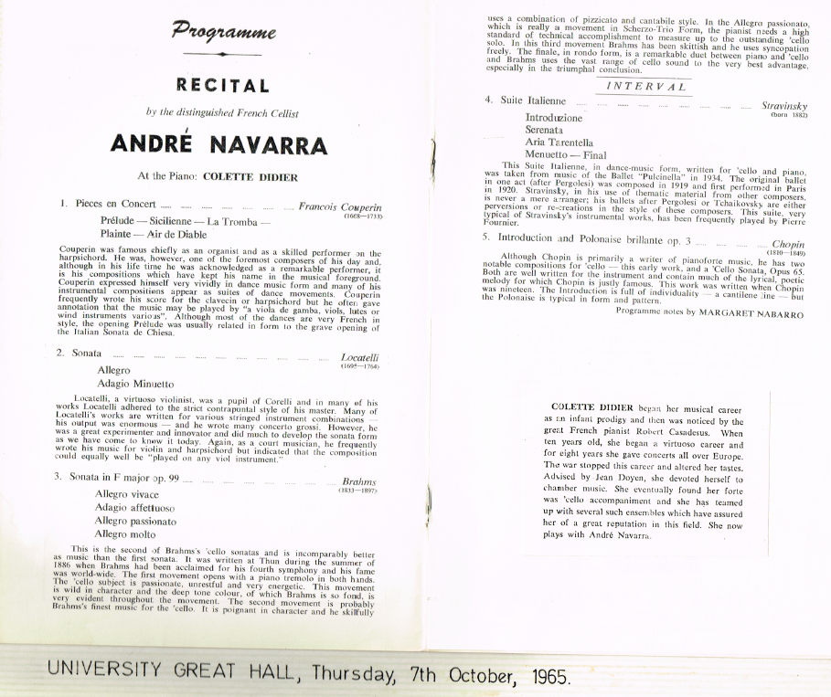 Celebrated musicians' concert tours of Southern Africa 1953 -1978 ...