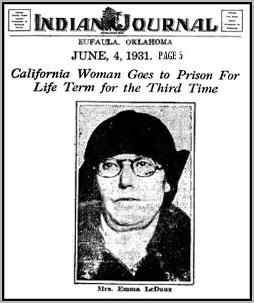 Unknown Gender History: Emma LeDoux, American Black Widow Serial Killer ...
