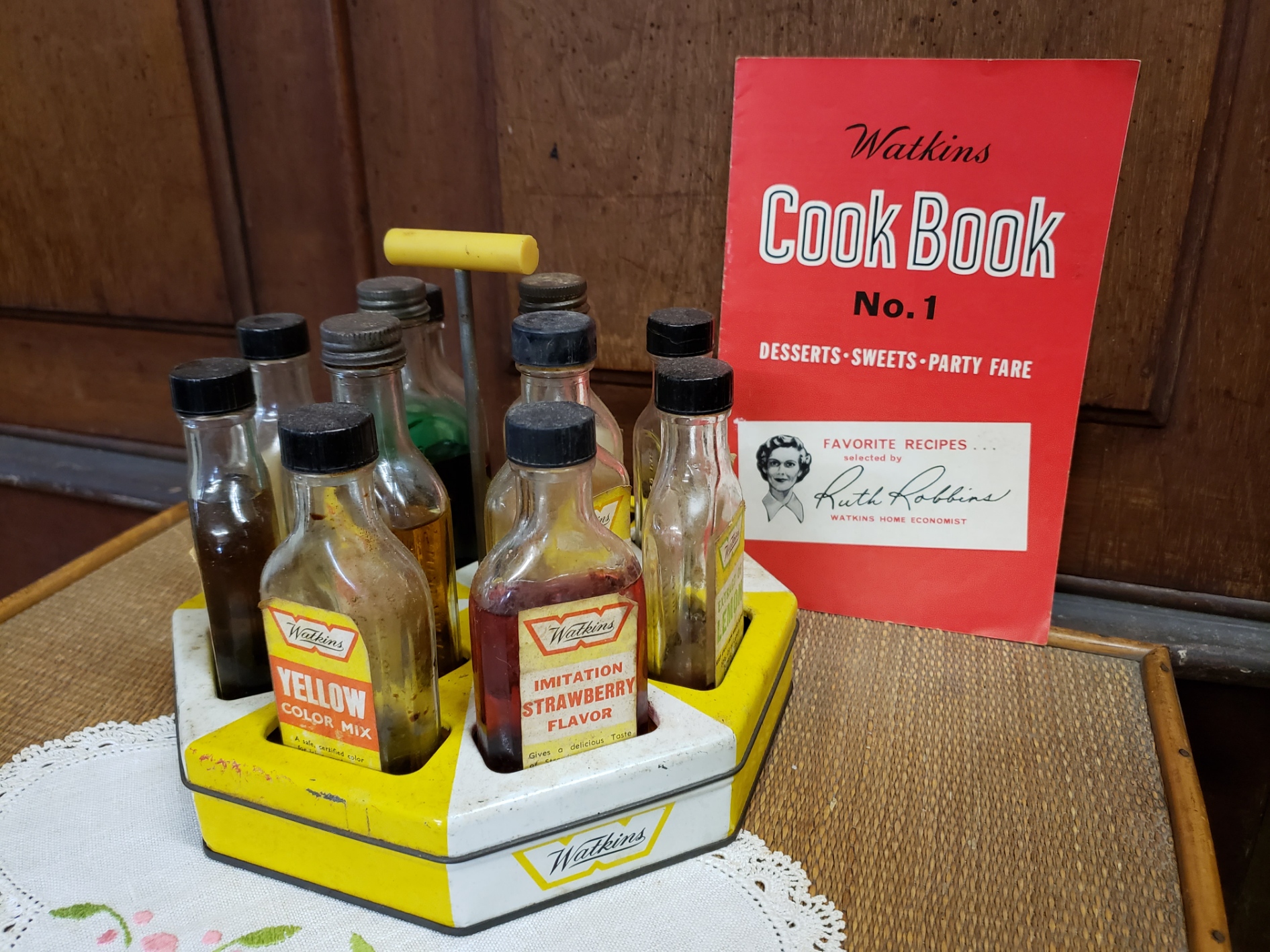 Johnnyfive Collectables: VINTAGE WATKINS ESSENCE RACK with WATKINS COOK ...