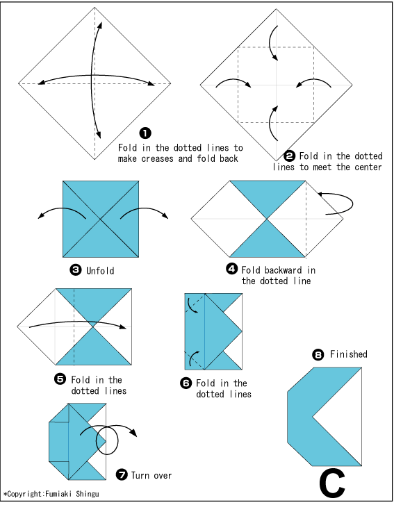 Origami Alphabet Instructions