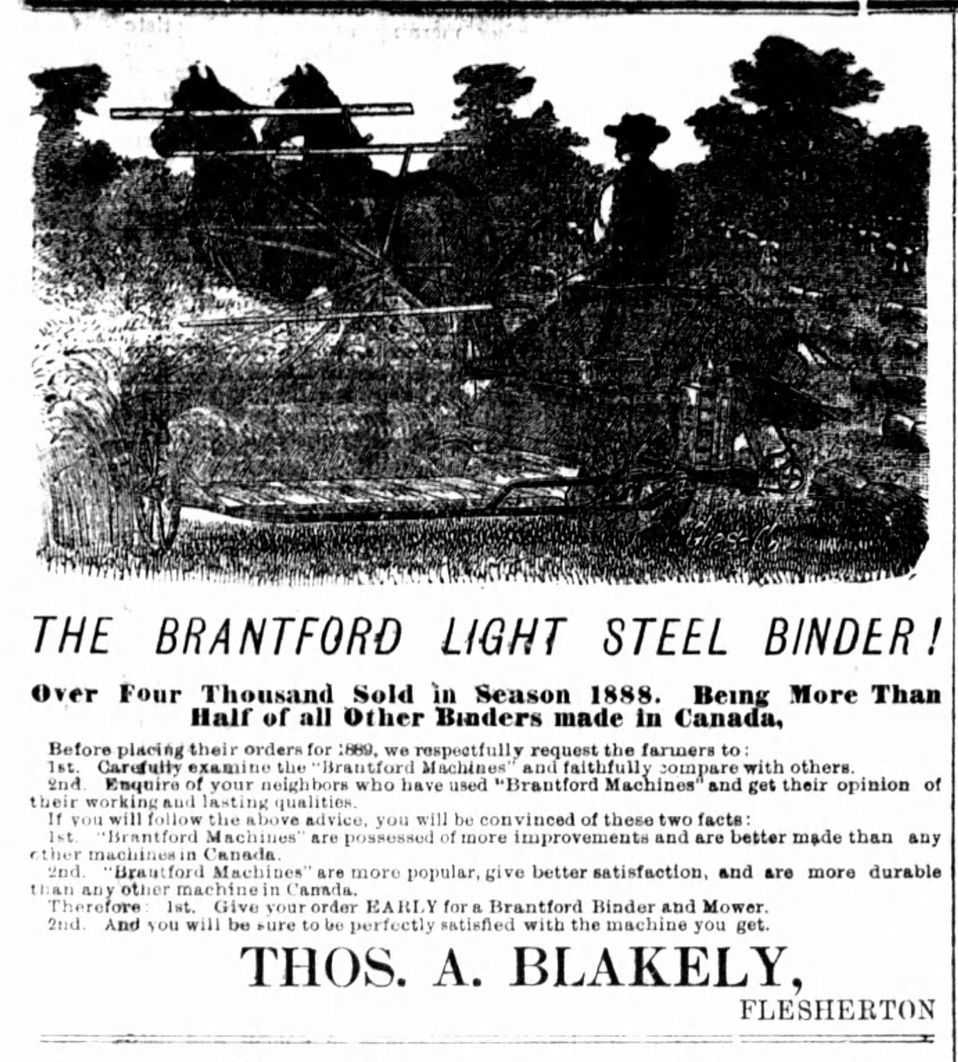 Pioneer & Vintage Advertisements: 1880's Advertisements