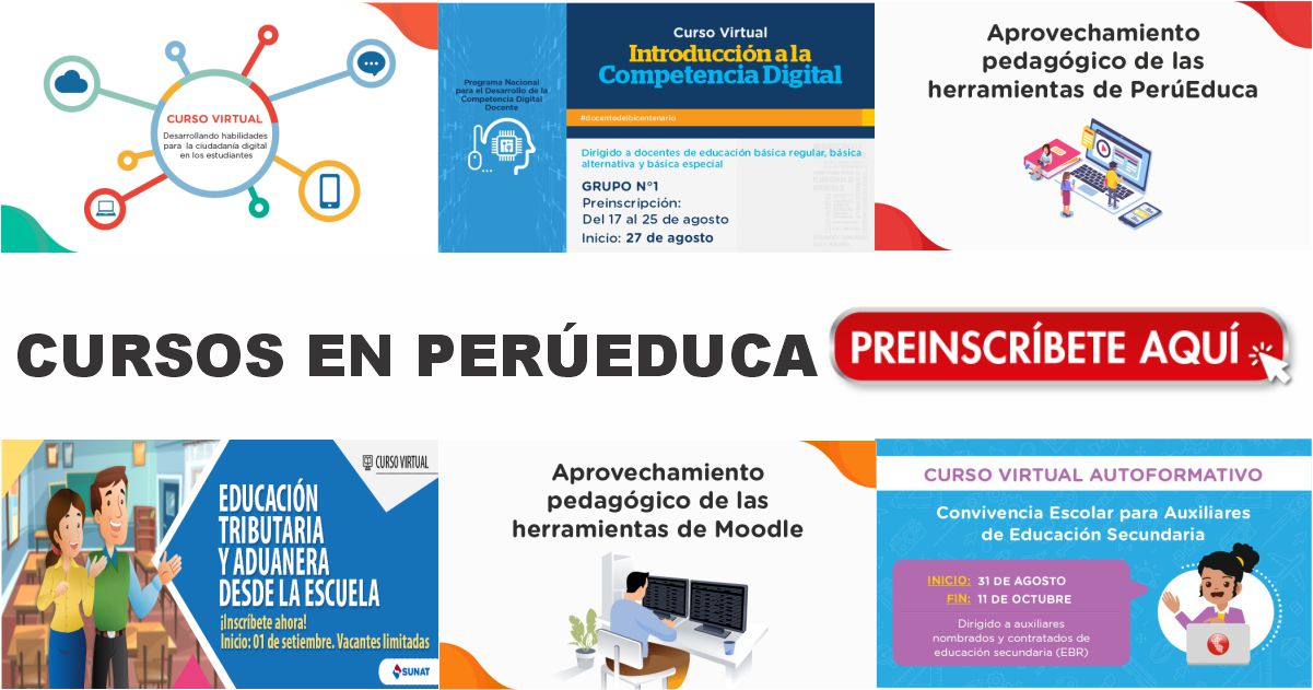 CURSOS VIRTUALES DE PERÚEDUCA: PREINSCRIBETE AQUÍ ~ Educar Perú