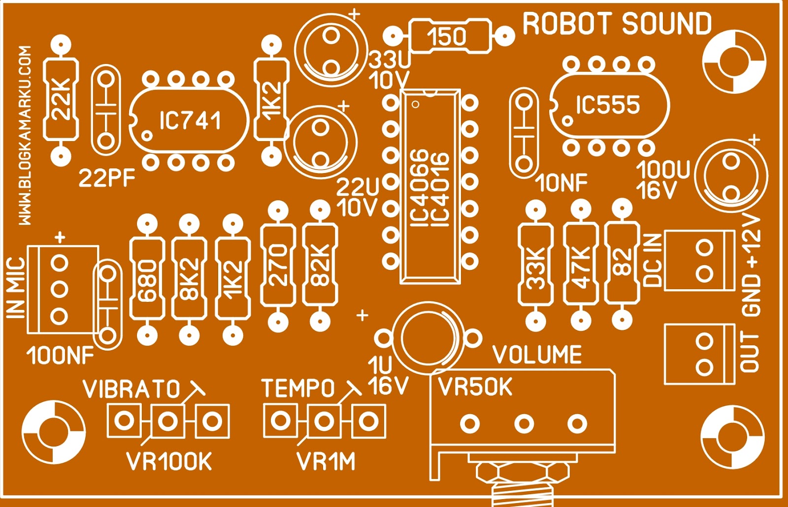 PCB Layout Effek Suara Robot Sound – BLOGKAMARKU