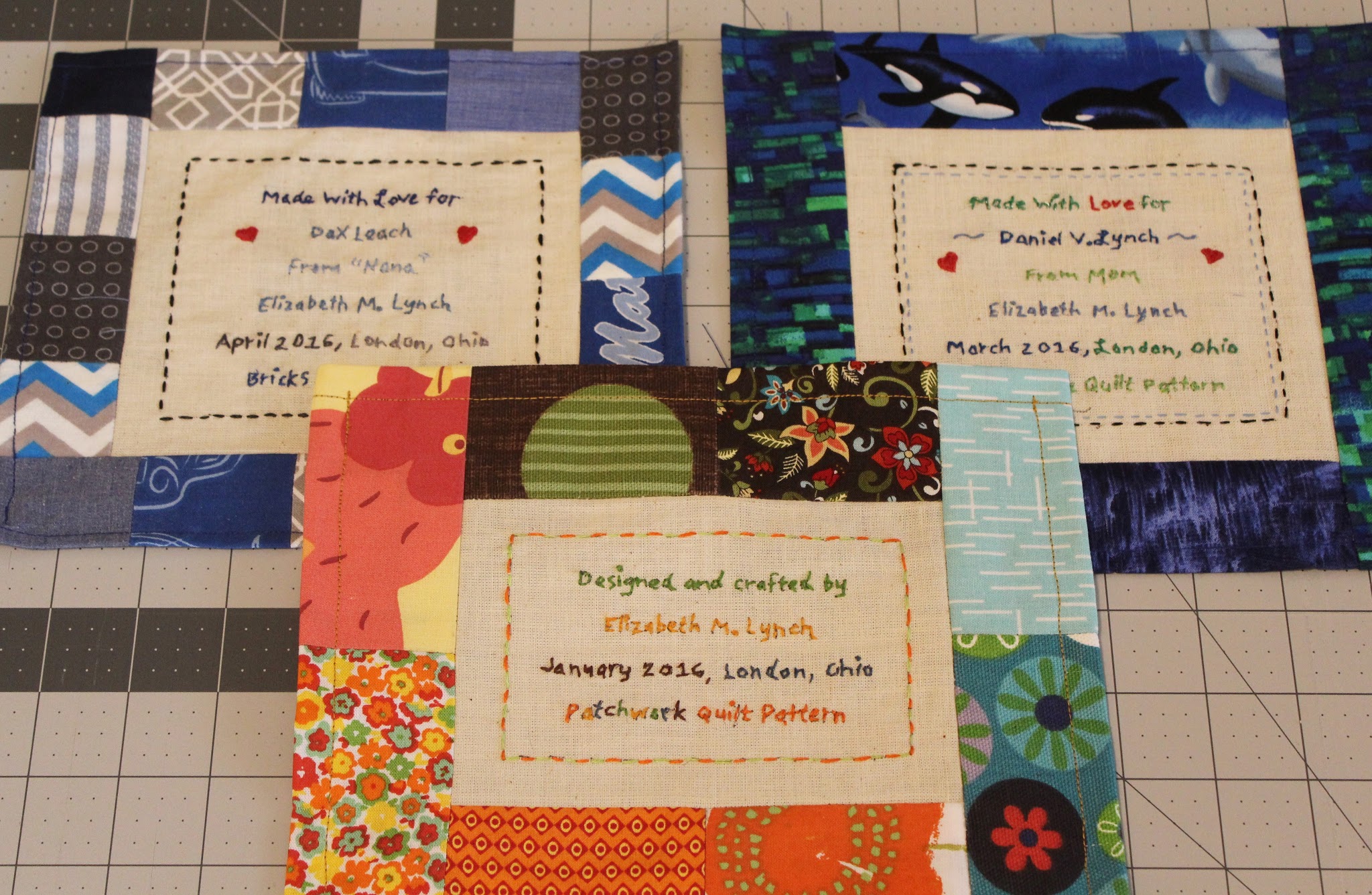 Ohio Thoughts: How to Make a Quilt Label