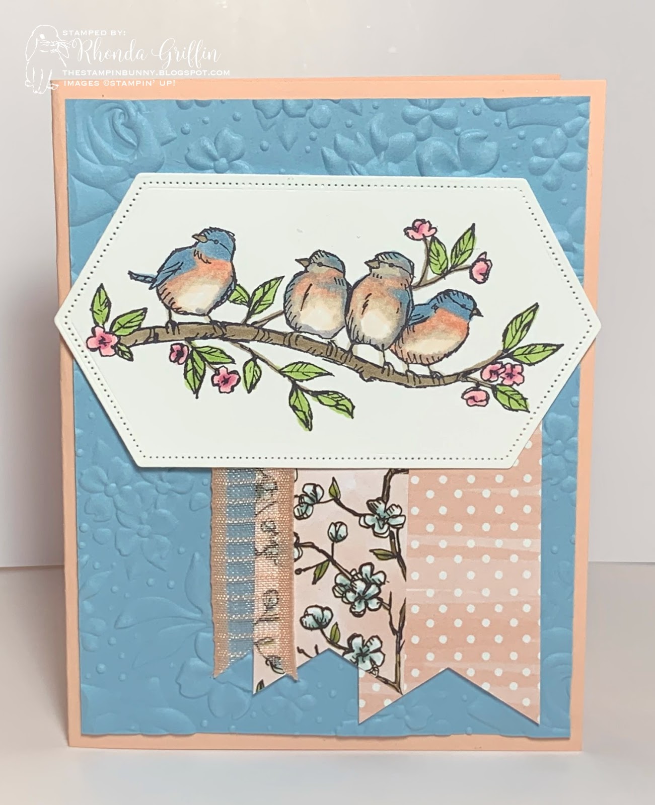 The Stampin' Bunny: Free as a Bird Nested Stitched Labels Bluebirds and ...