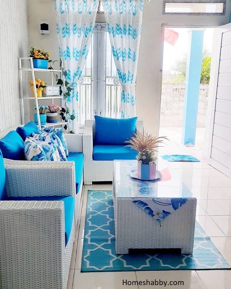 Charming, Home With Impressive All-Blue Interior ~ Homeshabby.com ...