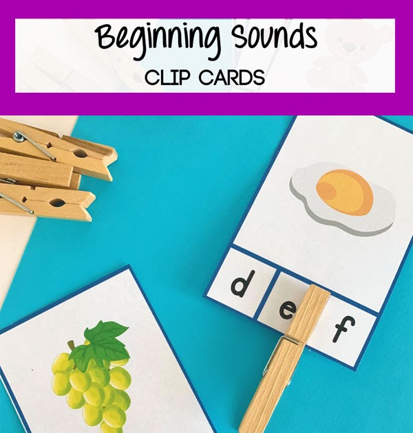 FREE Beginning Sounds Clip Cards | Totschooling - Toddler, Preschool ...