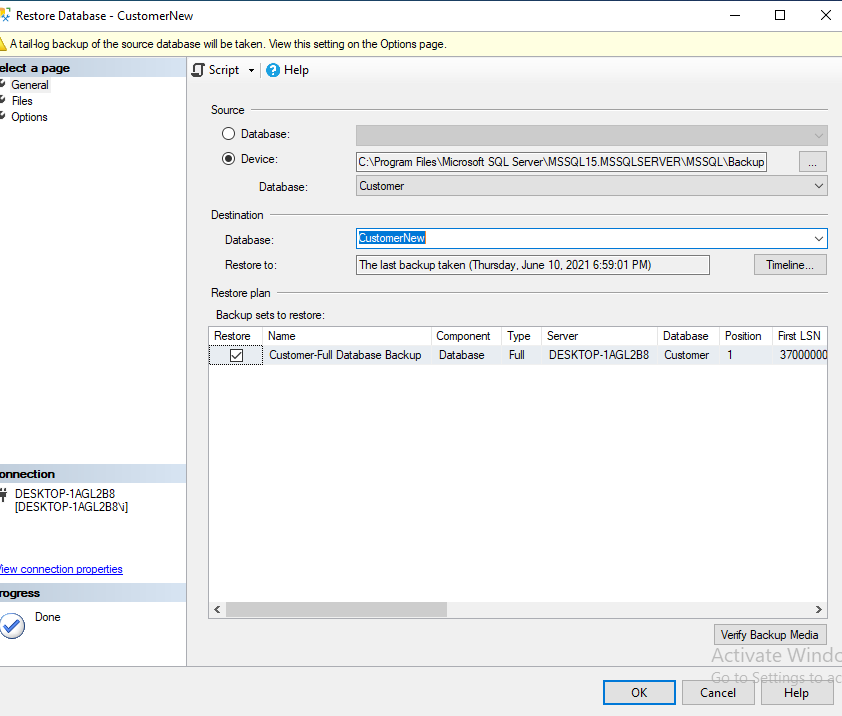 SQL backup , restore and scripts