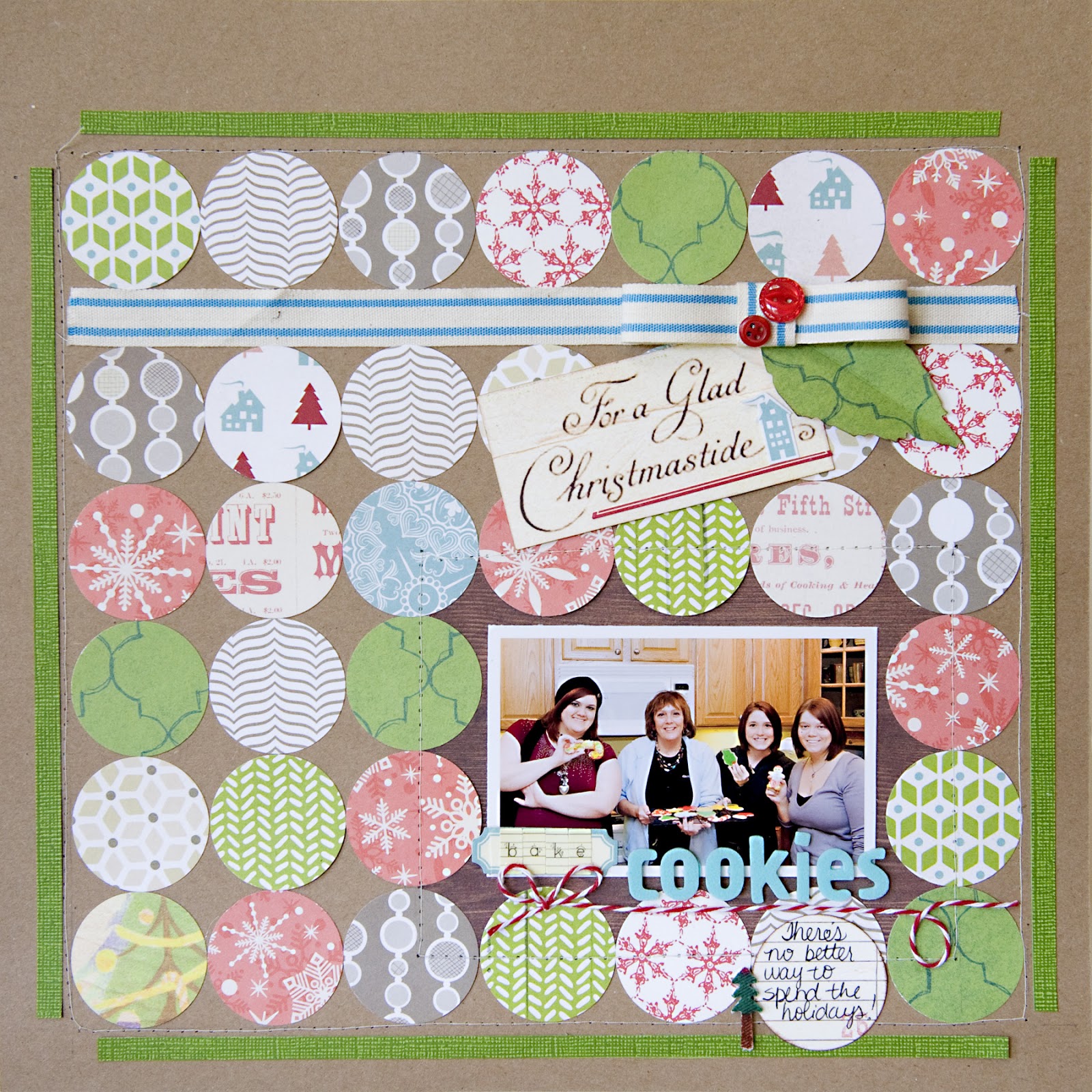Scrap Happiness: The layout inspired by gift wrap