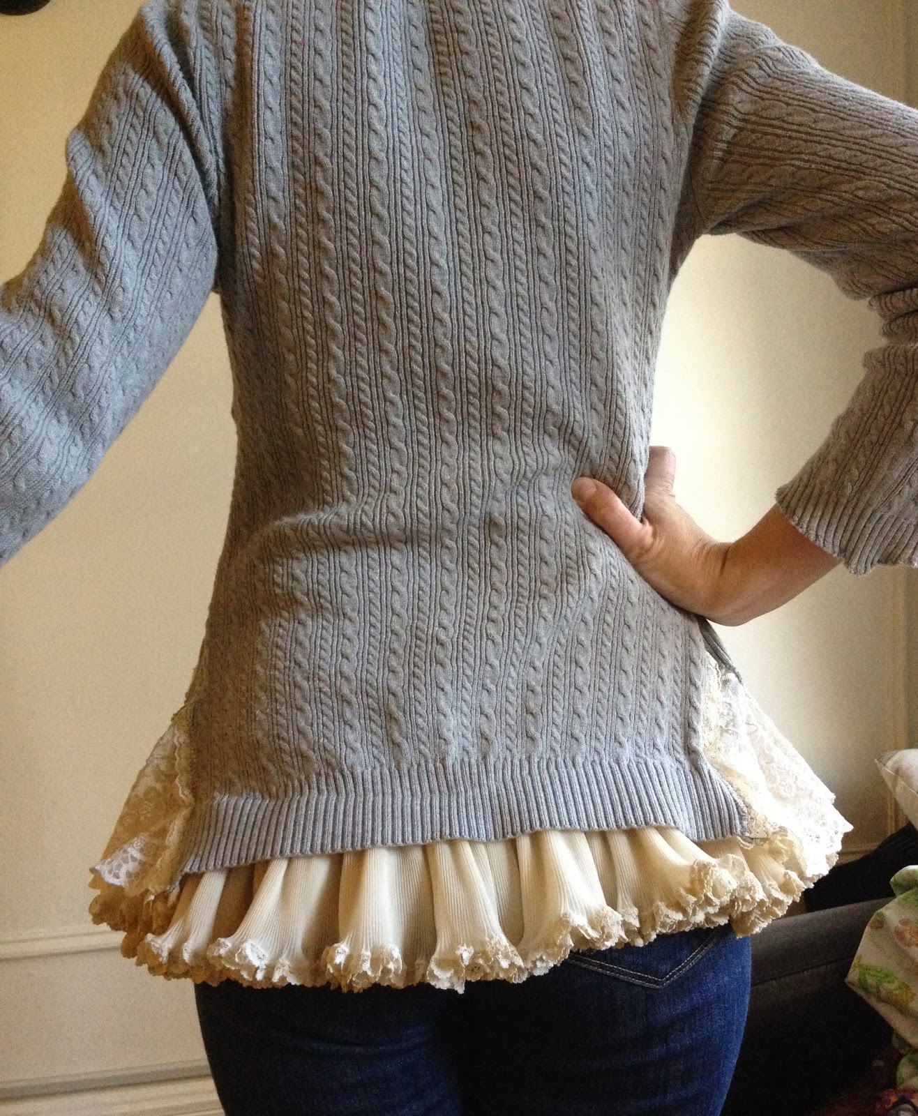 Refashion Co-op: Romantic Lace Sweater