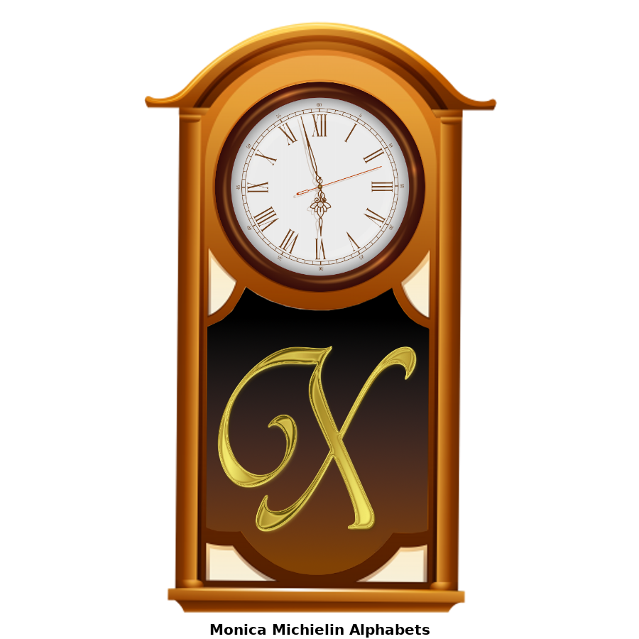 Monica Michielin Alphabets: CLOCK ALPHABET PNG (ANTIQUE WALL CLOCK) AND ...