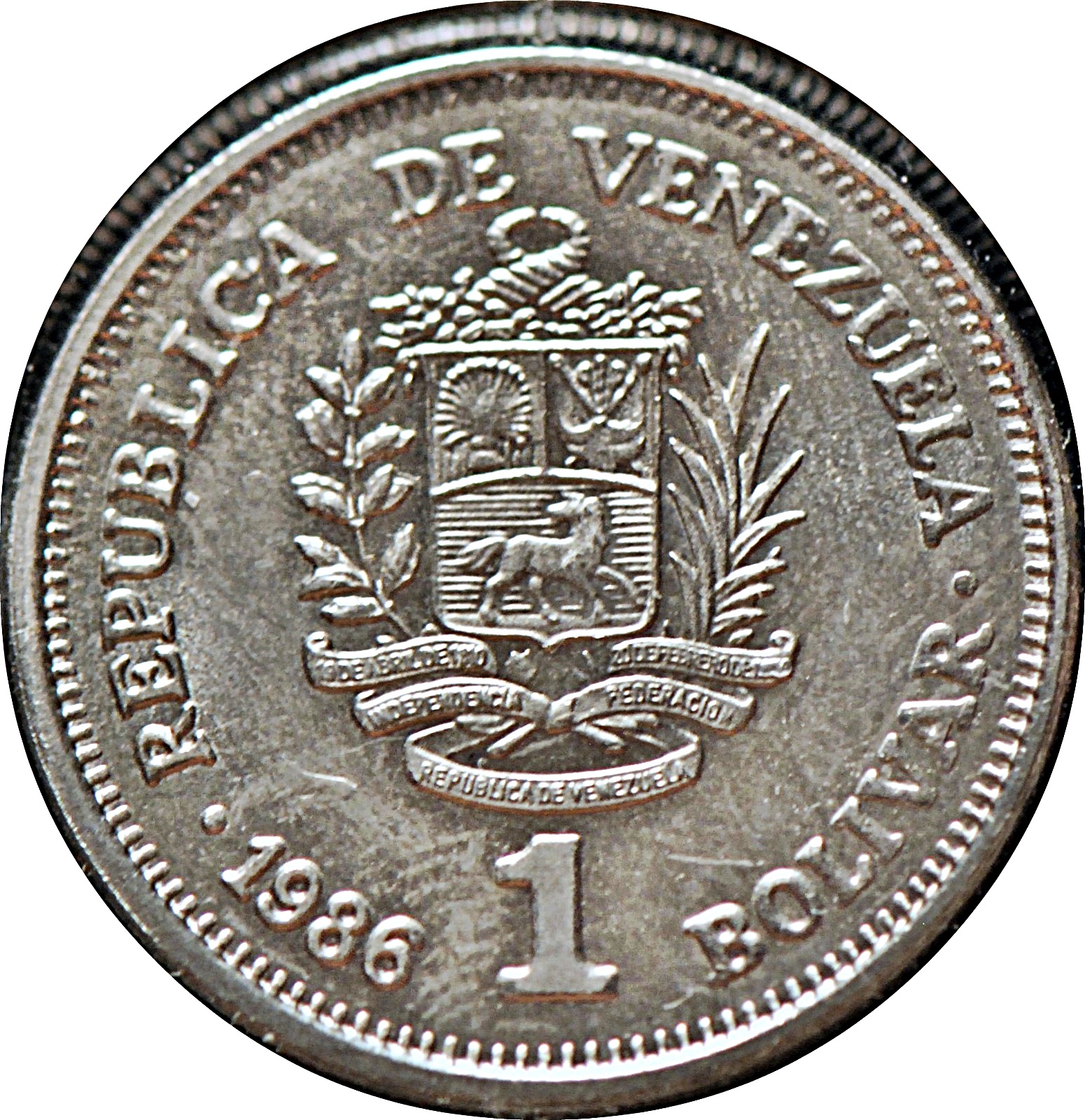 Monedas de México y el Mundo: Venezuela: Un Bolivar de 1986
