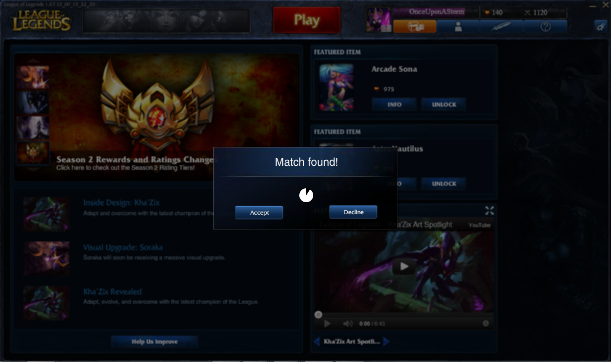 League Of Legends Guide: How to begin your first game.