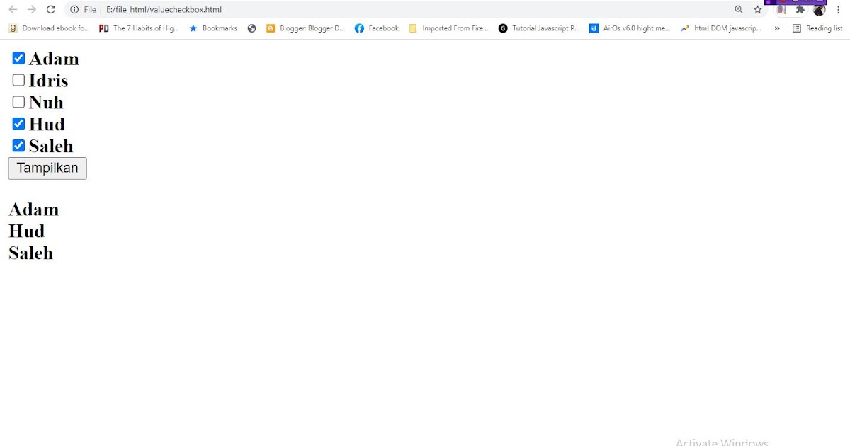 Javascript Dasar Cara Menampilkan Value Checkbox Javascript javascript-dasar-cara-menampilkan-value-checkbox-javascript