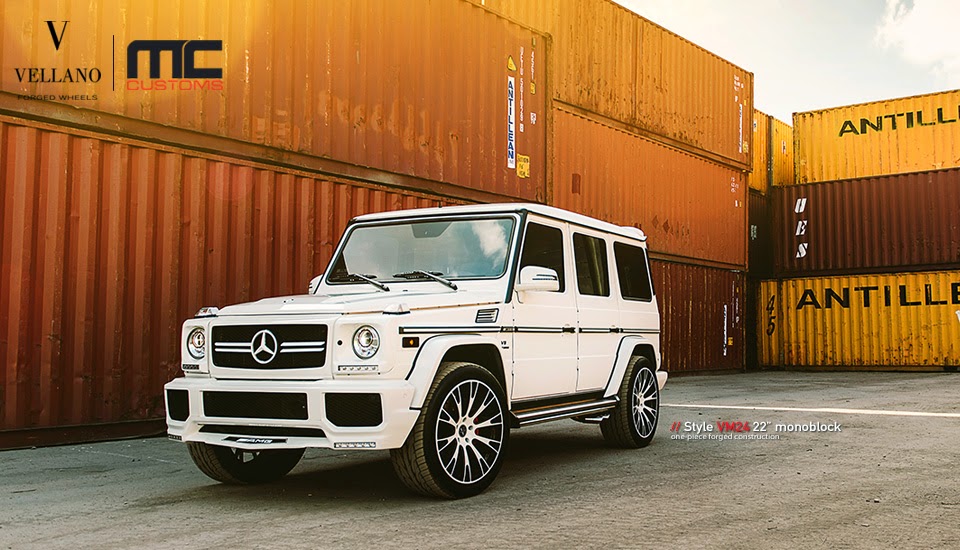 Mercedes-Benz G63 AMG White on Vellano rims | BENZTUNING