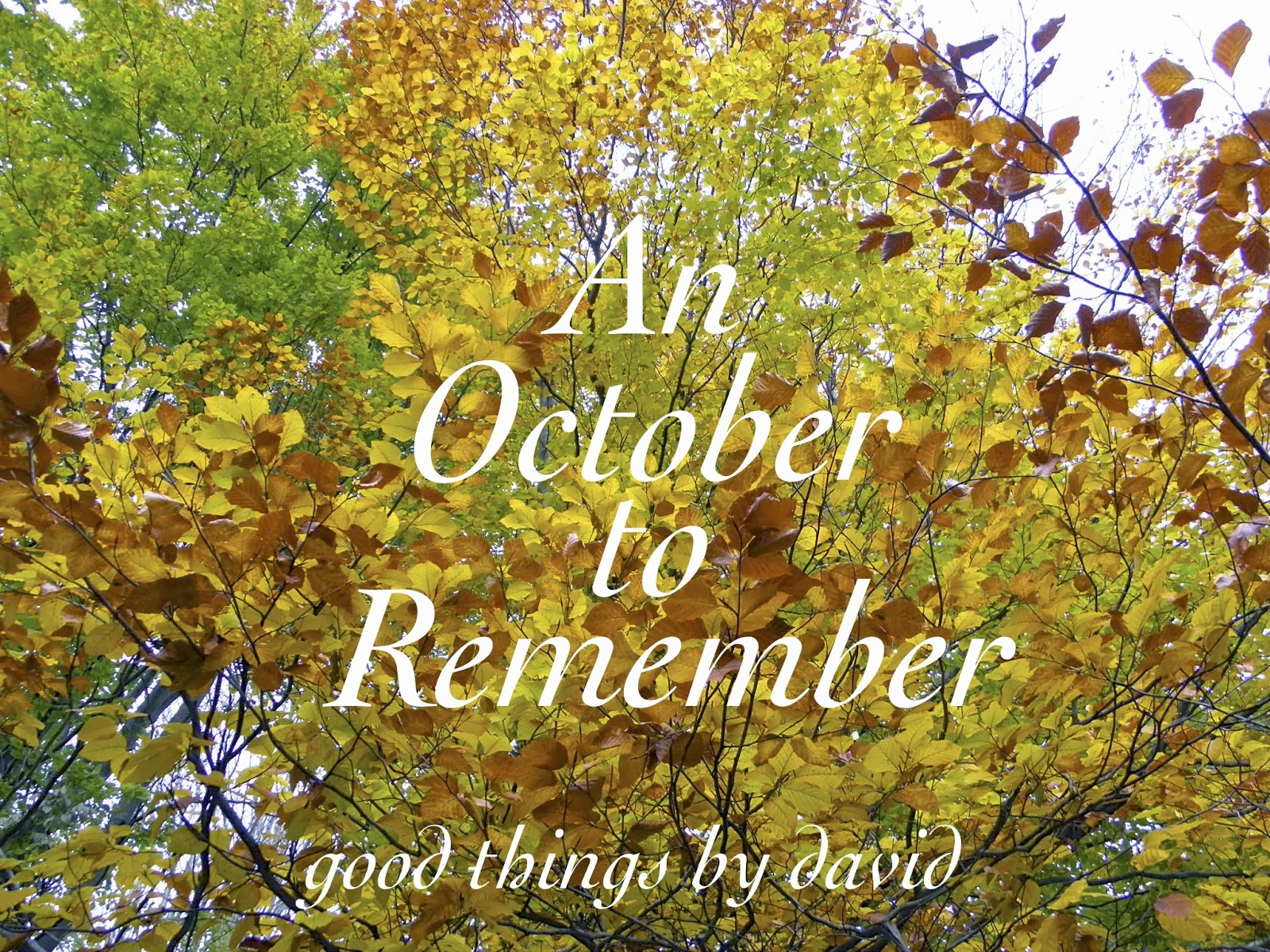 An October to Remember