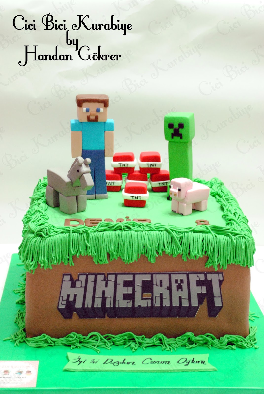 Cici Bici Kurabiye & Cupcake & Pasta İzmit: Minecraft Pasta