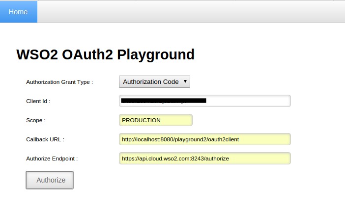Authorization Code Grant Type With Wso2 Api Cloud