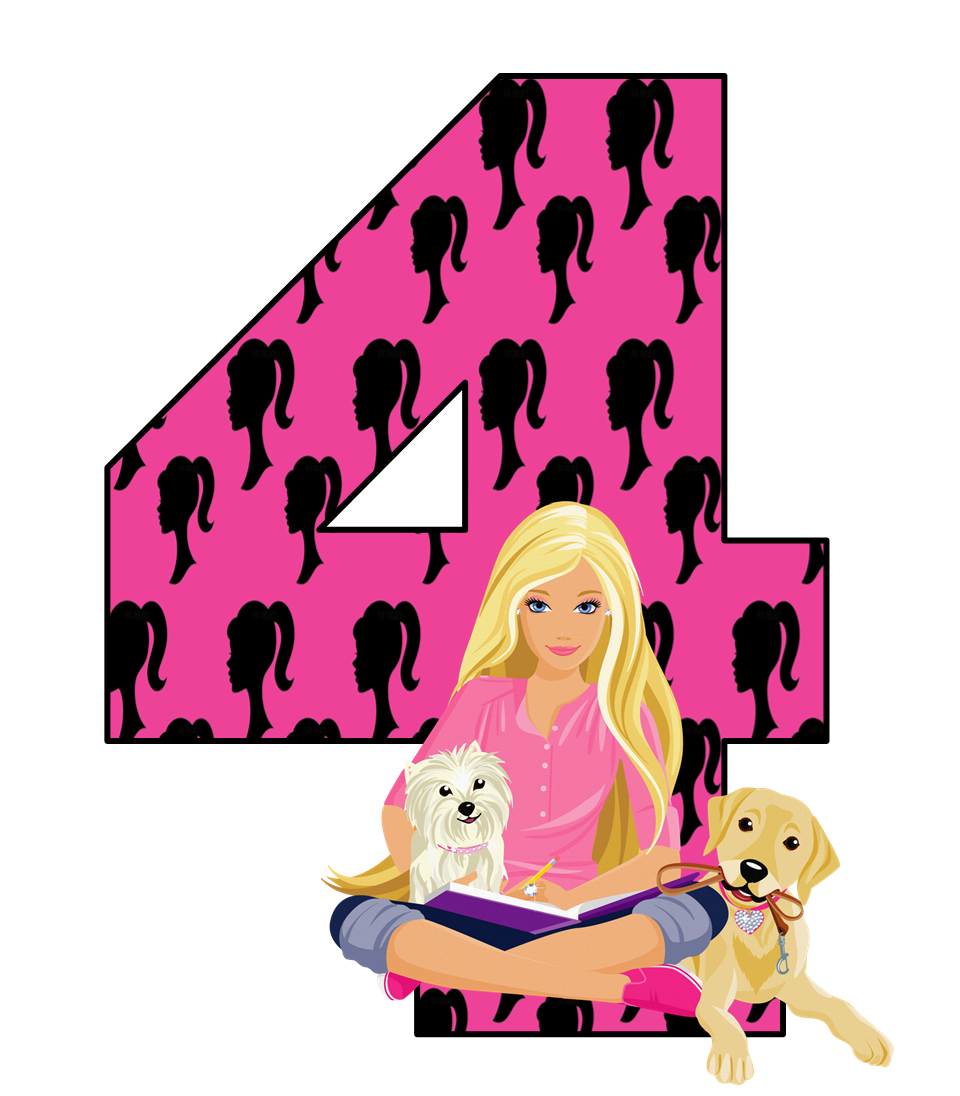 Kits imprimibles gratis : Números de Barbie