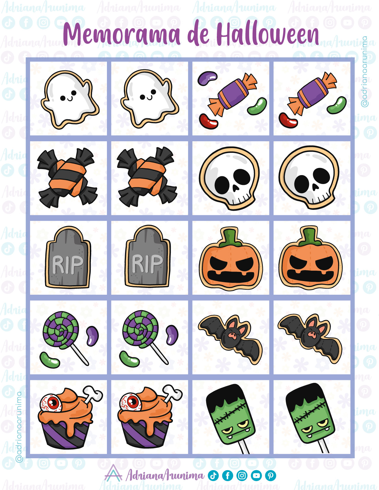 Memorama de DÍA DE MUERTOS y HALLOWEEN (Juegos)