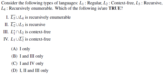 COMPUTER SCIENCE MCQS Consider The Following Types Of Languages L1 computer-science-mcqs-consider-the-following-types-of-languages-l1