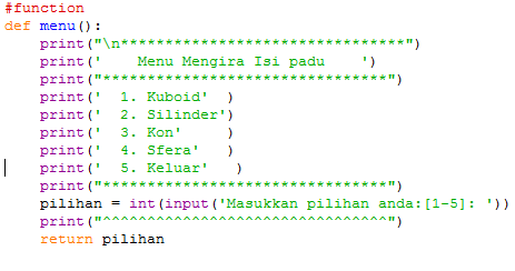 SAINS KOMPUTER & ASAS SAINS KOMPUTER: ASK T3 : PYTHON : FUNGSI DAN PROSEDUR