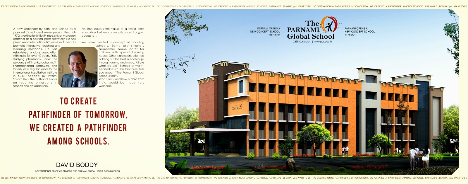 School Creative Tri-folder design idea by designer world