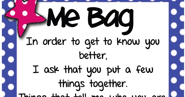Mrs. Heeren's Happenings: "Me Bags" - First Day of School