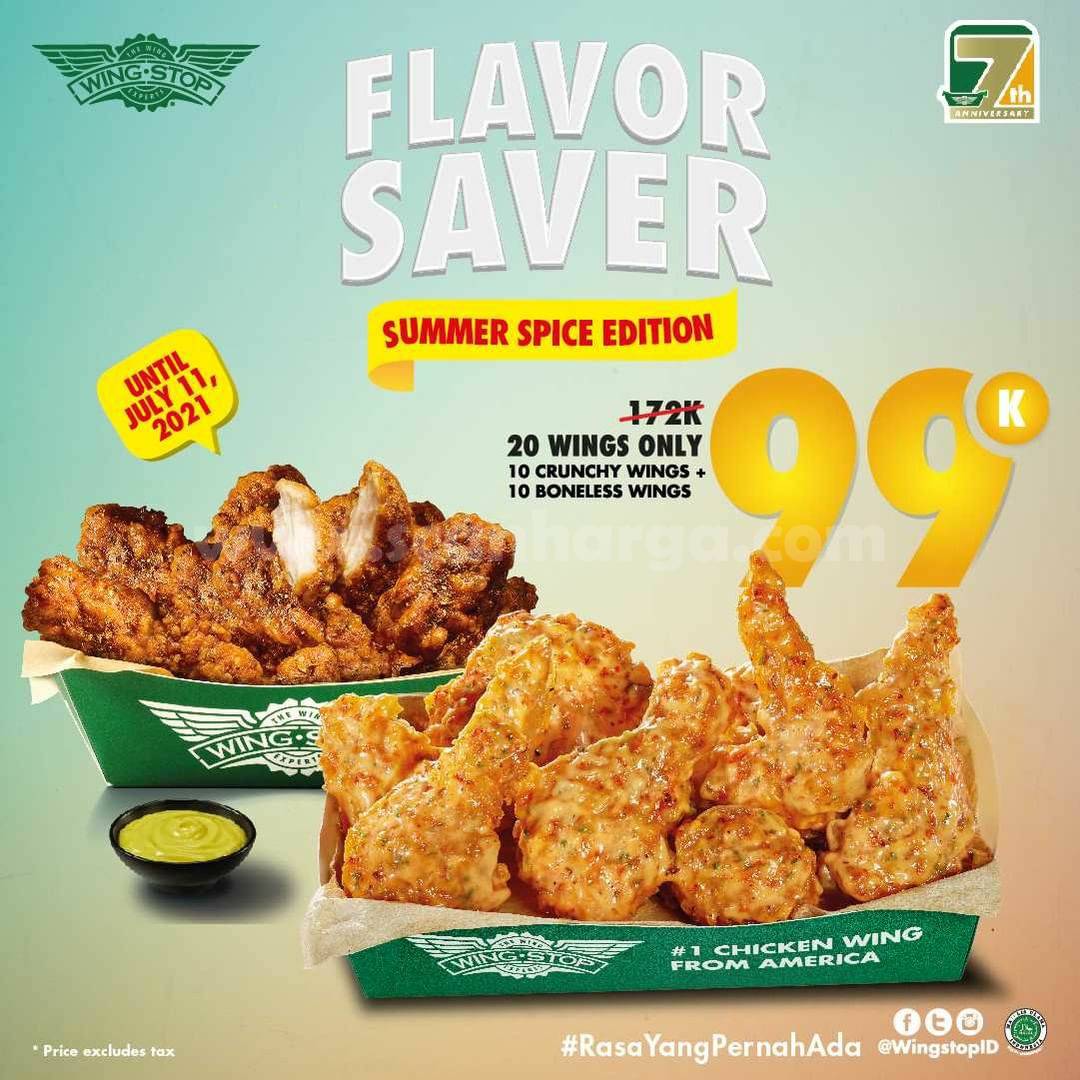 Wingstop Promo Summer Spice Edition only 99K - scanharga