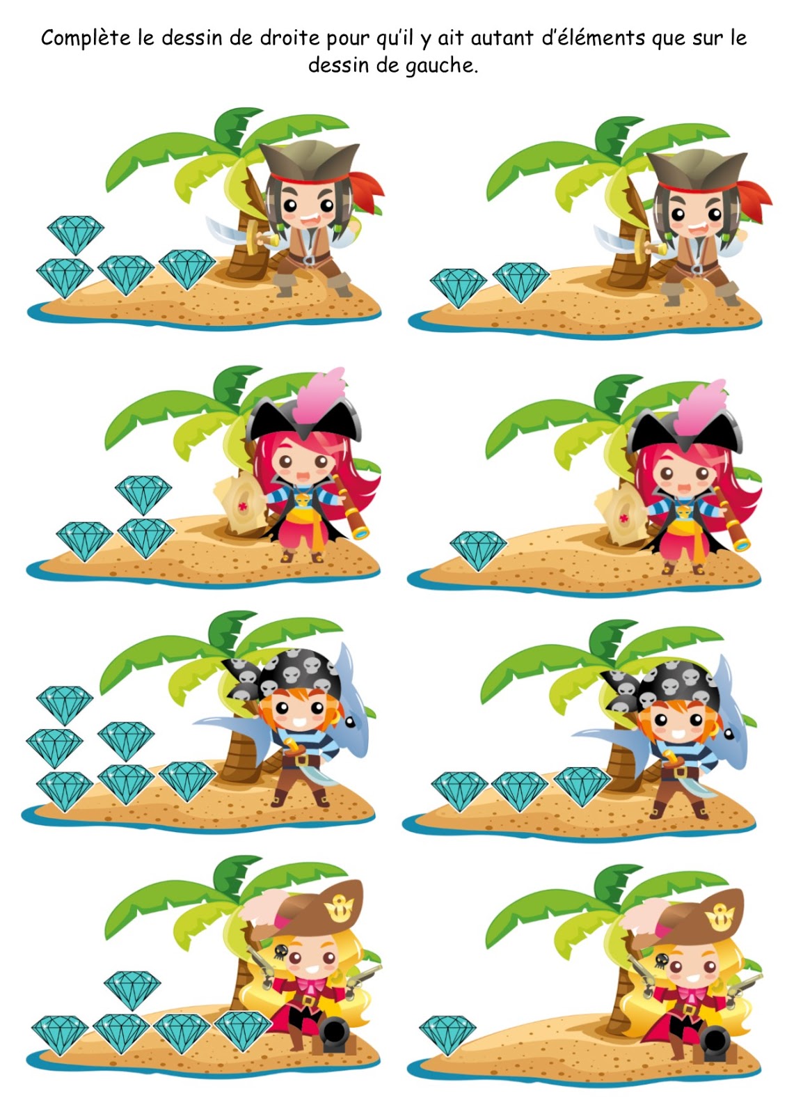 La classe du chat à lunettes: Continuité pédagogique : thème : Pirates