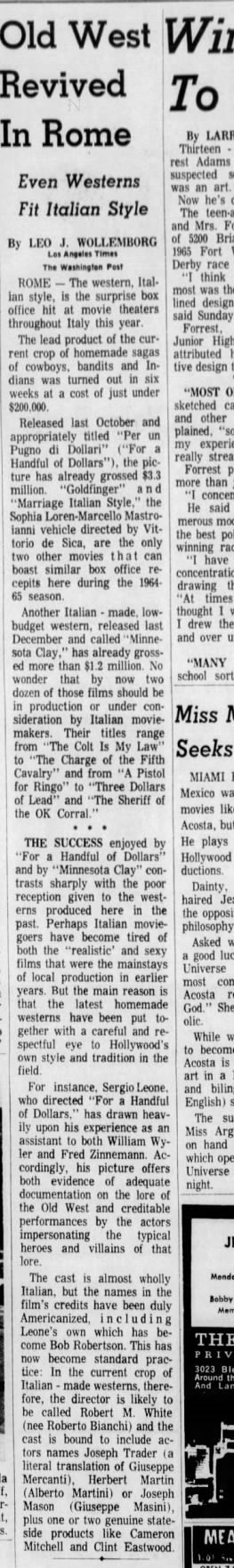 .Westerns...All'Italiana!: Old West Revived in Rome [archived newspaper ...