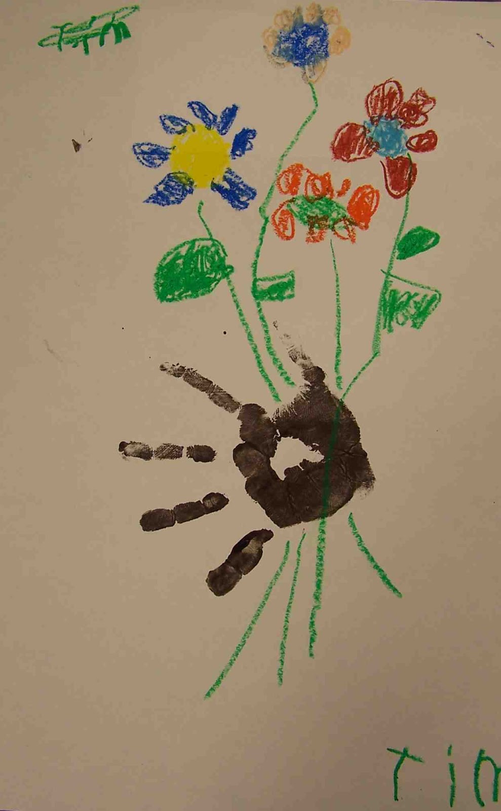 Create Art With Mrs. P!: Kinder Picasso "Hand With Bouquet"
