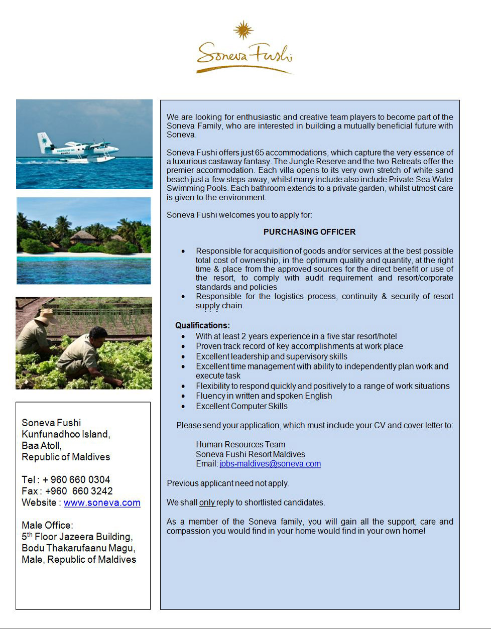 Job Maldives - Fresh Jobs in Maldives: August 2008