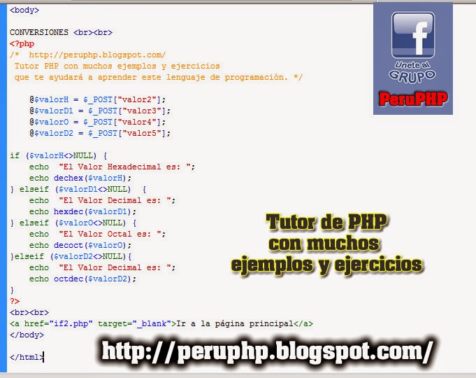 TUTOR PHP: Ejercicio: Uso de IF-ELSE-ELSEIF 2